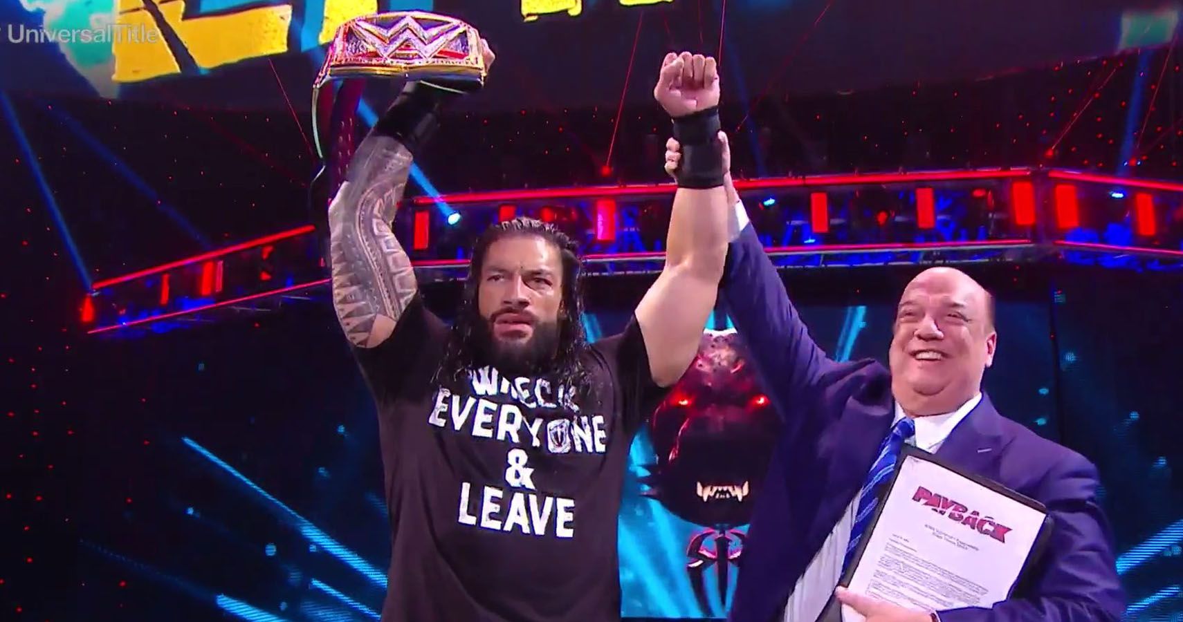 Roman Reigns Bends Rules, Wins The Universal Championship At Payback